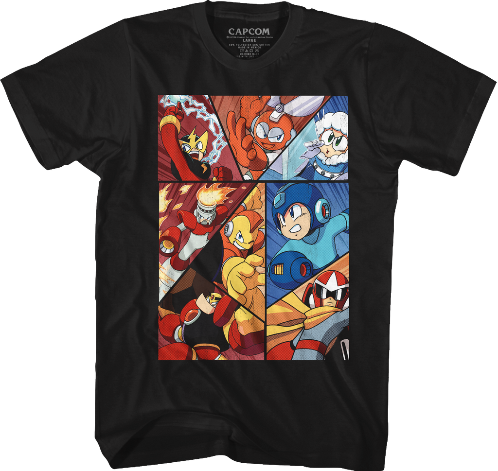 Character Collage Mega Man T-Shirt