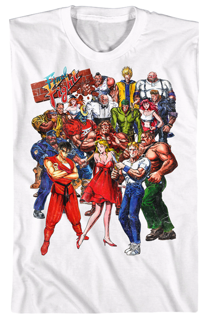 Characters Final Fight T-Shirt. Men's T Shirt