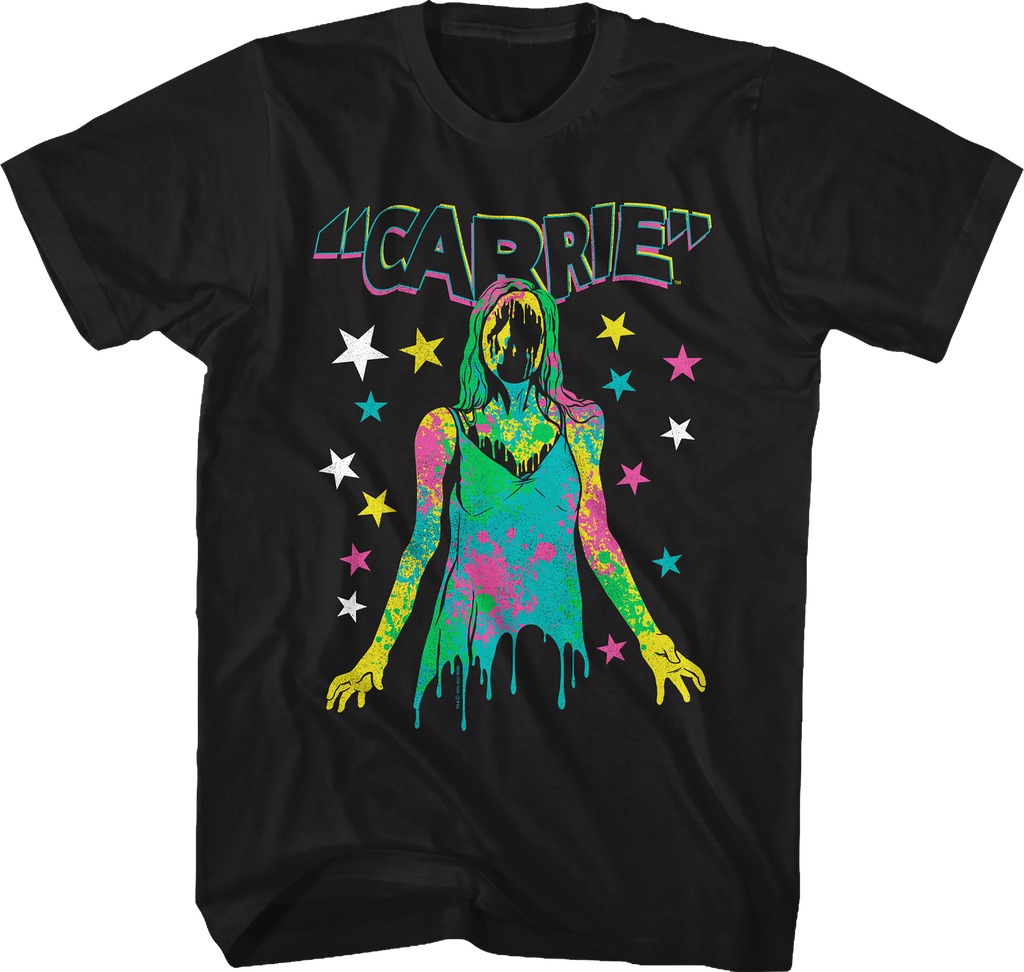 Neon Blood Splattered Prom Queen Carrie T-Shirt