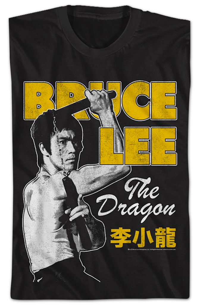 The Dragon Nunchucks Pose Bruce Lee T-Shirt